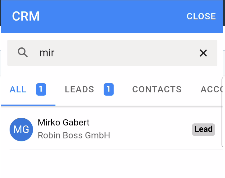 How can I start a report with contact data from my CRM system?
