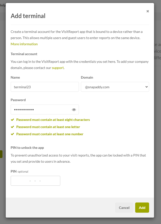 How can I create terminal accounts