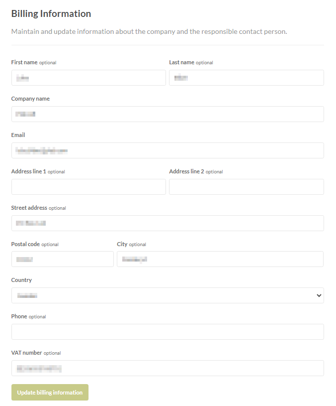 How can I update my payment information?
