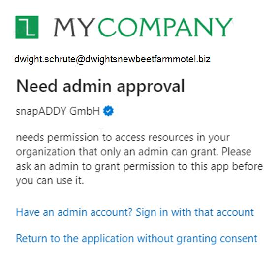 Need Admin Approval