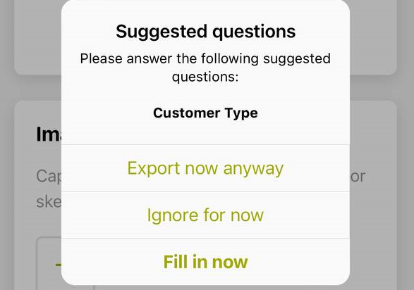 Suggested question vs. Required question